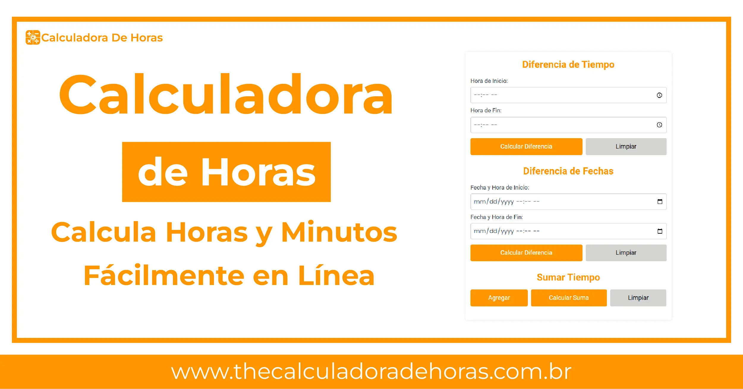 Calculadora de horas: Calculadora de horas y minutos en línea