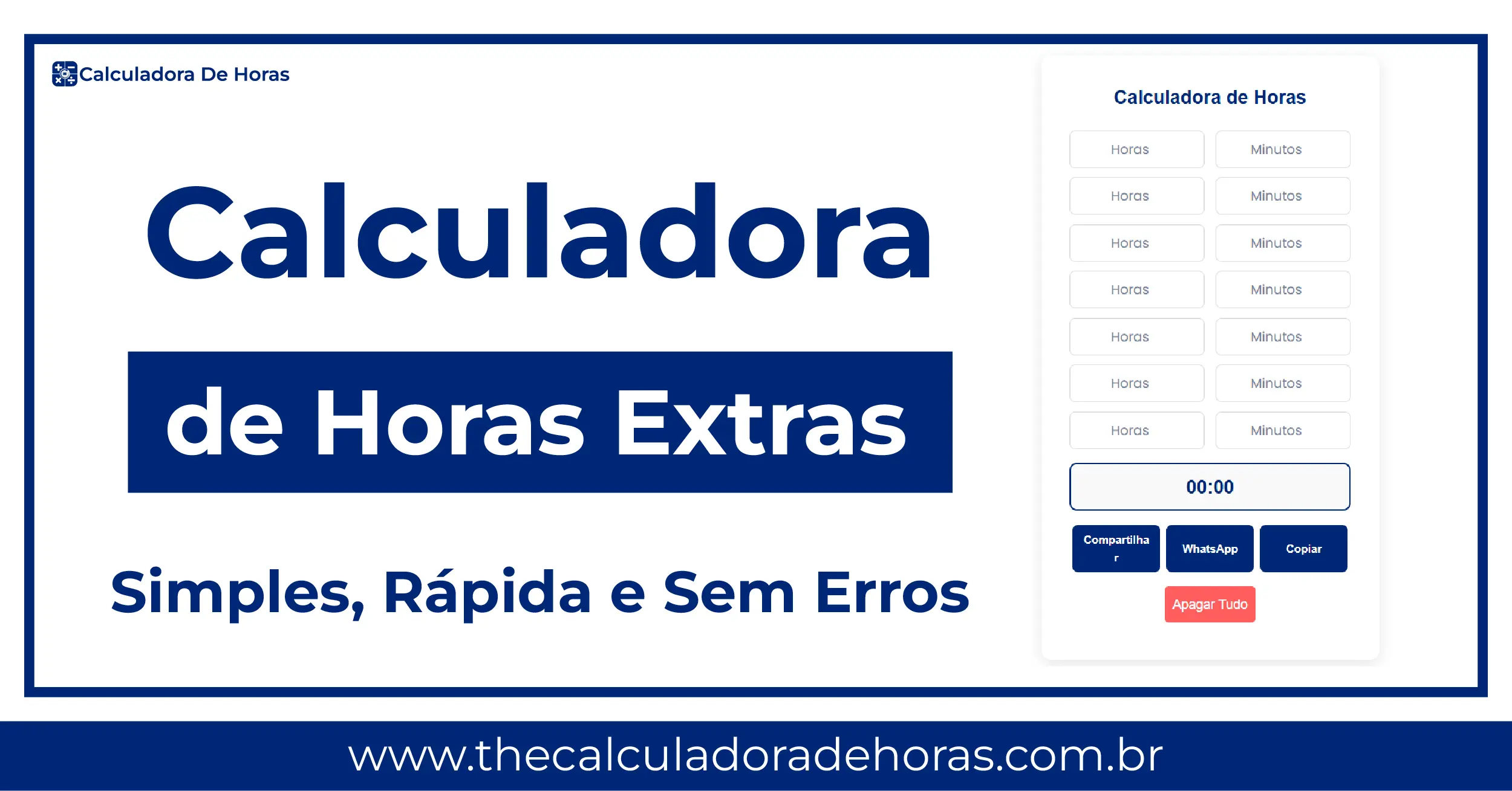 Calculadora de Horas Extras Online com Minutos – 2025